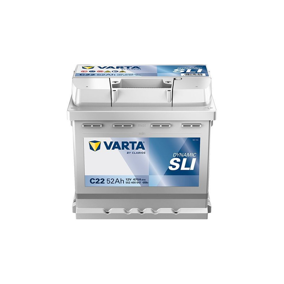 552400047K262 VARTA DYNAMIC SLI C22 Batterie 12V 52Ah 470A B13